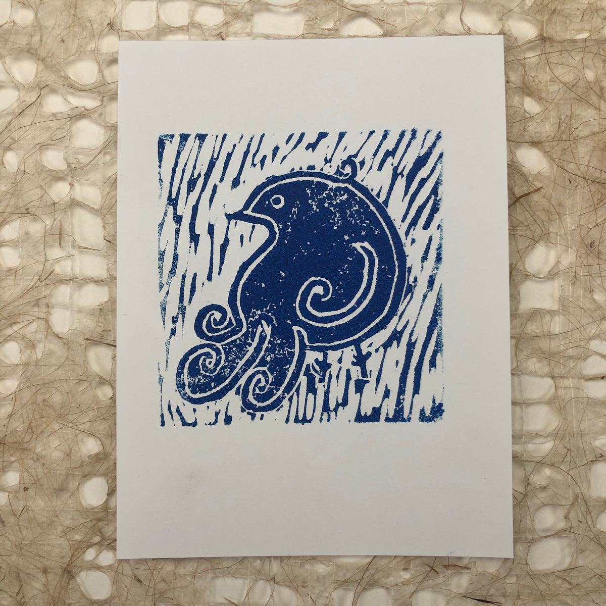 Original Rainy Day Vintage Bird Relief Print – Cher the Fire